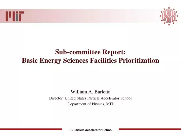 PPT - Sub-committee Report: Basic Energy Sciences Facilities ...