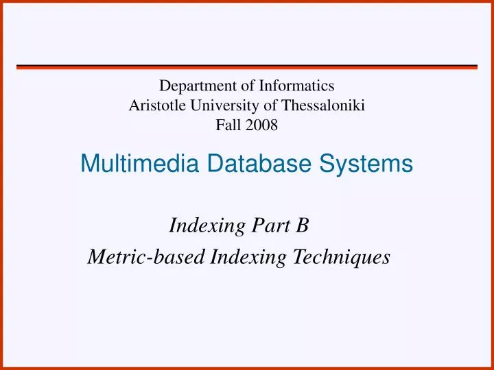 PPT - Multimedia Database Systems PowerPoint Presentation, free ...