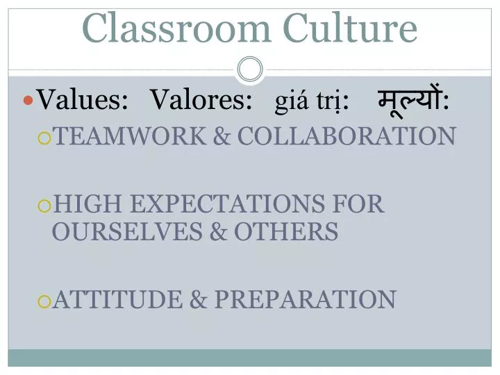 PPT - Classroom Culture PowerPoint Presentation, free download - ID:4431736