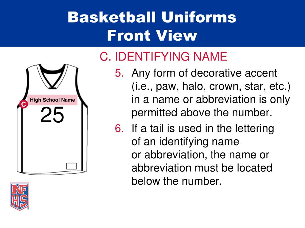 PPT - NFHS Basketball Legal Uniforms PowerPoint Presentation, free ...