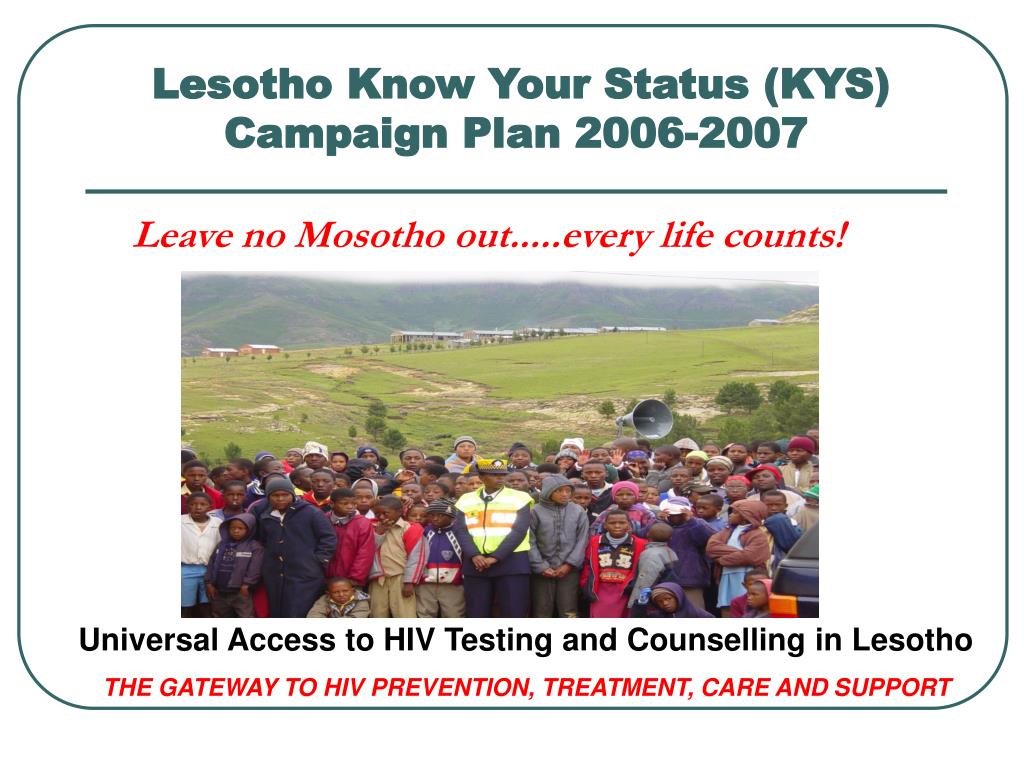 PPT - Integrated Management of HIV Prevention and Treatment in Lesotho ...