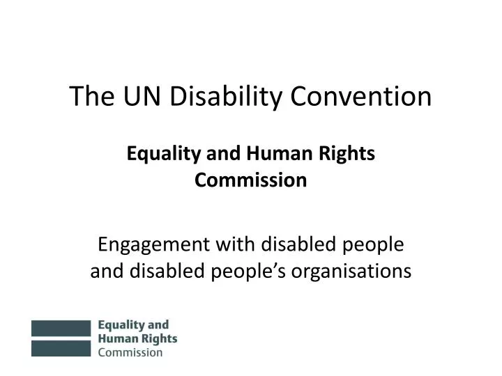 PPT - The UN Disability Convention PowerPoint Presentation, free ...