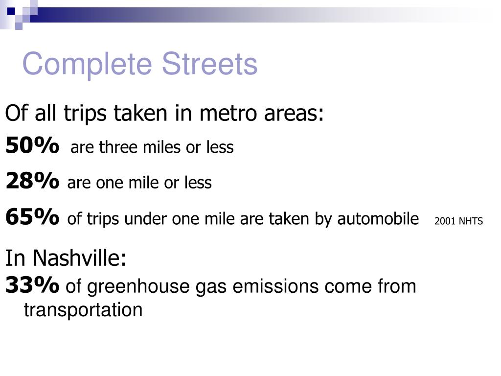 PPT - Designing For Complete Streets In Nashville PowerPoint ...