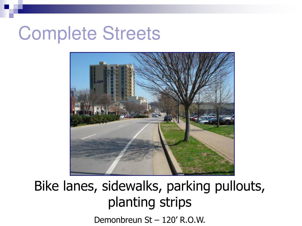 PPT - Designing For Complete Streets In Nashville PowerPoint ...
