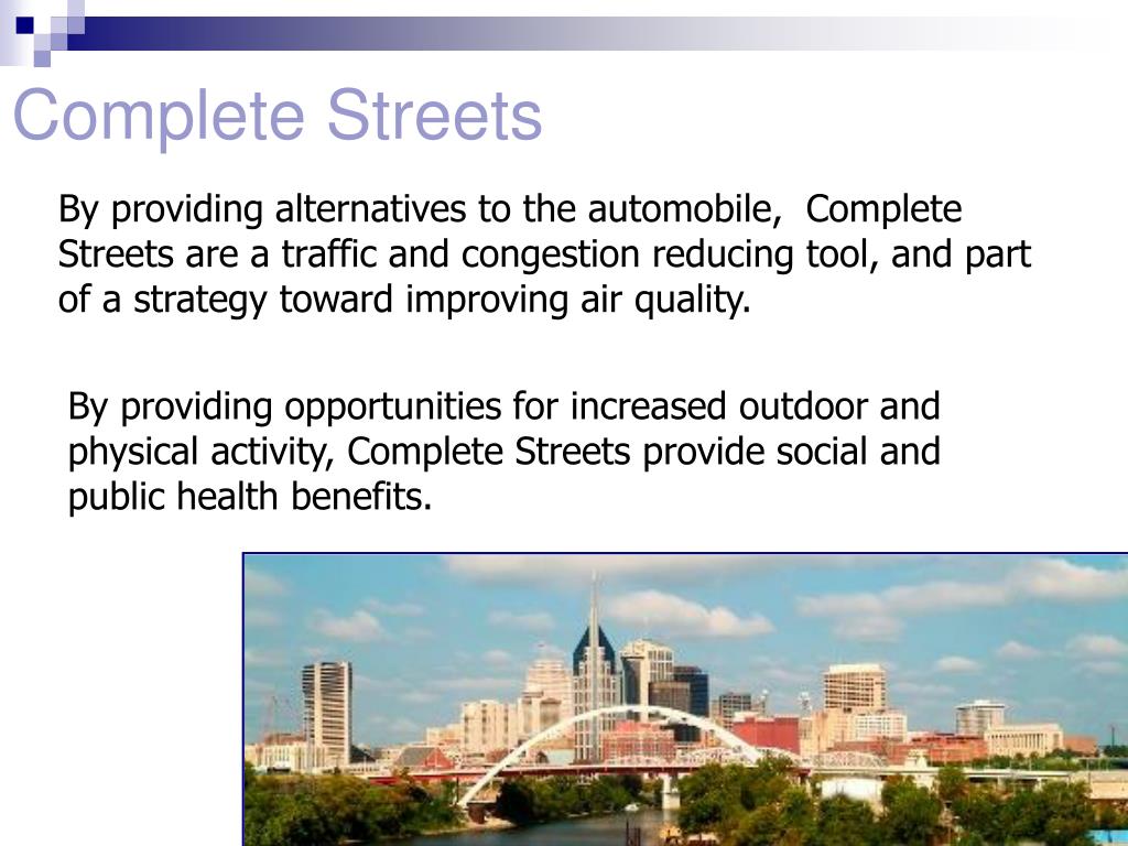 PPT - Designing For Complete Streets In Nashville PowerPoint ...