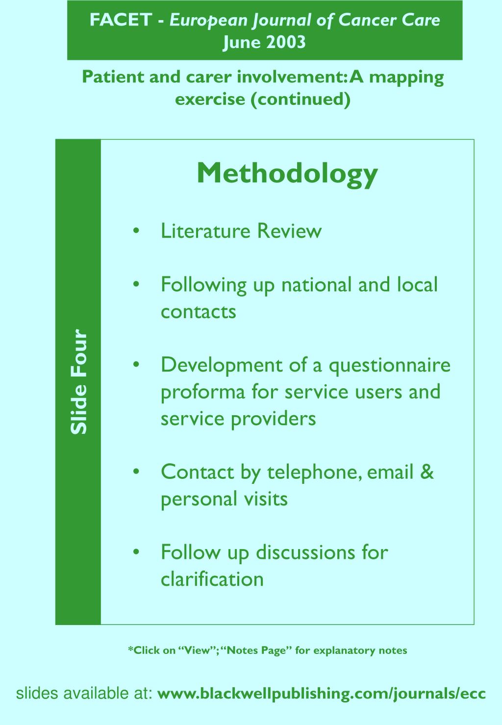 PPT - FACET - European Journal of Cancer Care June 2003 PowerPoint ...