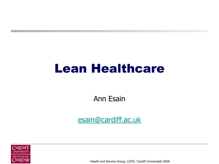 PPT - Lean Healthcare PowerPoint Presentation, free download - ID:4434542