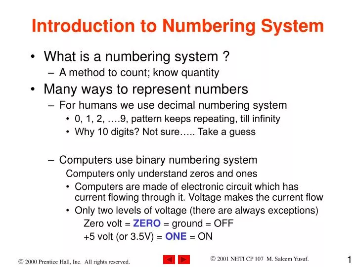 PPT Introduction To Numbering System PowerPoint Presentation Free 