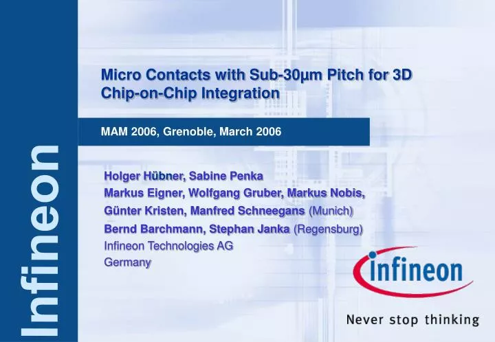 PPT - Infineon PowerPoint Presentation, free download - ID:4435699