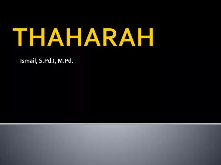 PPT - THAHARAH PowerPoint Presentation, free download - ID:4435954