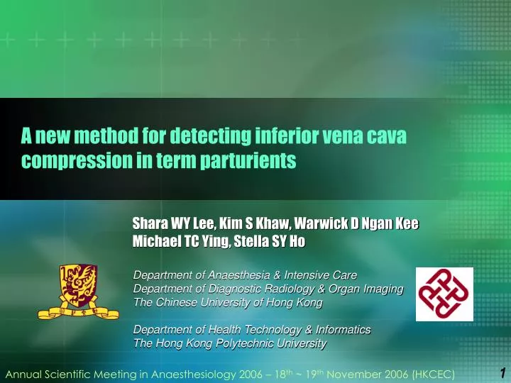 PPT - A new method for detecting inferior vena cava compression in term ...