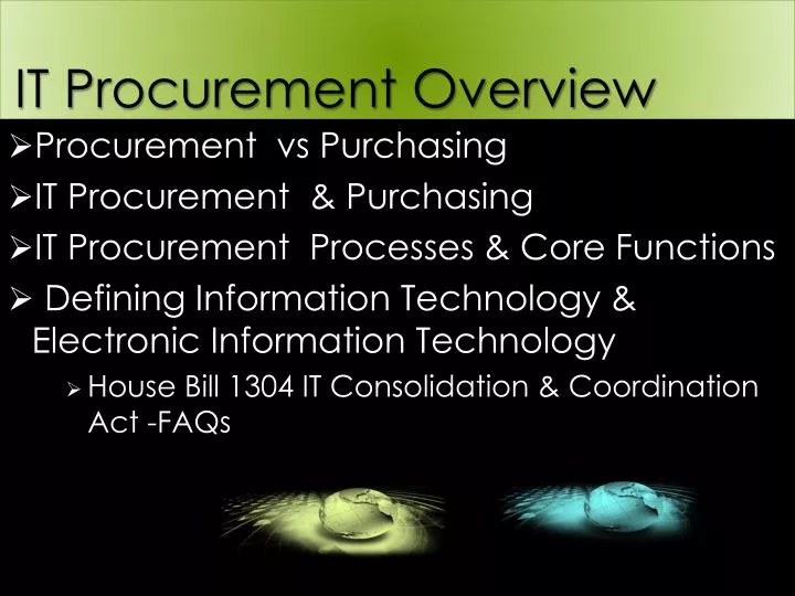 PPT - IT Procurement Overview PowerPoint Presentation, free download ...