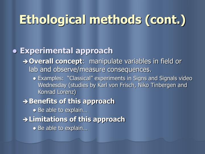 PPT - Lecture 1: Introduction to Animal Behavior & Lecture 2: Ethology ...