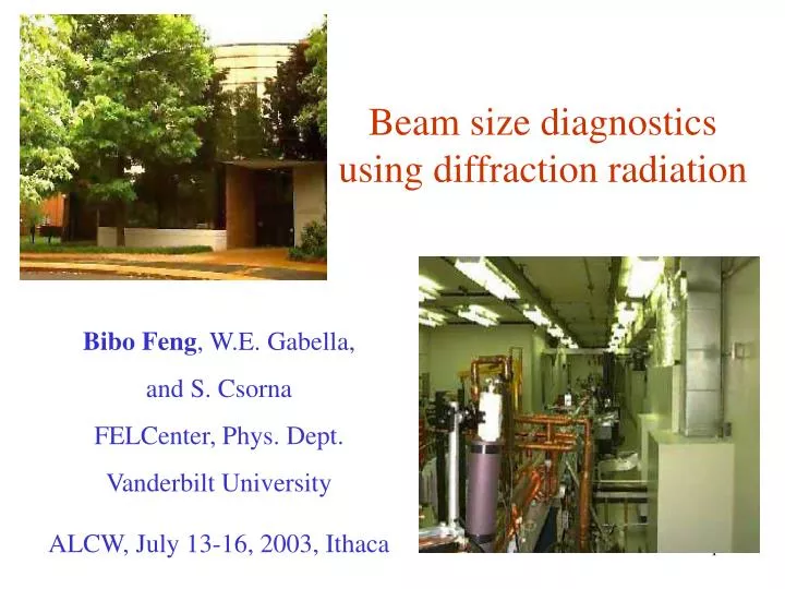 PPT - Beam size diagnostics using diffraction radiation PowerPoint ...