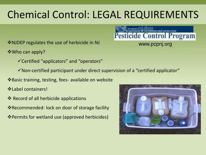 PPT - NJDEP regulates the use of herbicide in NJ Who can apply ...
