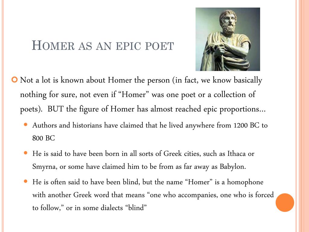 PPT - Epic Poetry and the Homeric Tradition PowerPoint Presentation ...