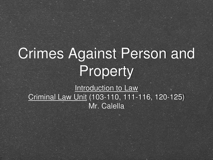 PPT - Crimes Against Person and Property PowerPoint Presentation, free ... PPT - Crimes Against Person and Property PowerPoint Presentation, free ...