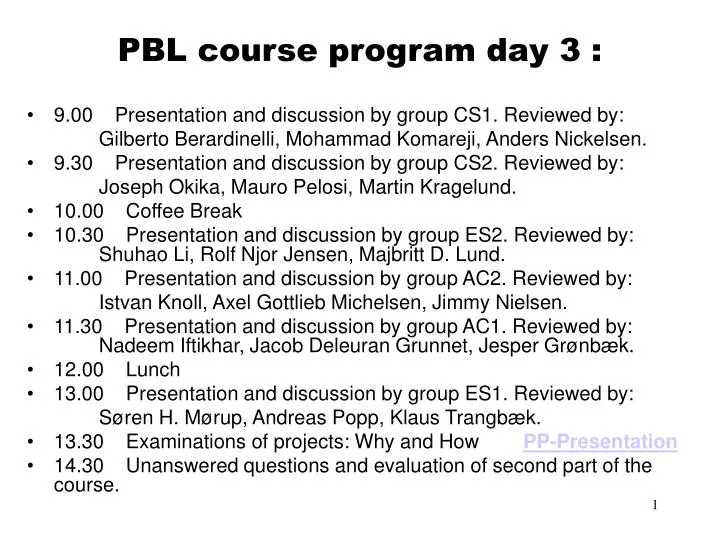 PPT - PBL course program day 3 : PowerPoint Presentation, free download ...