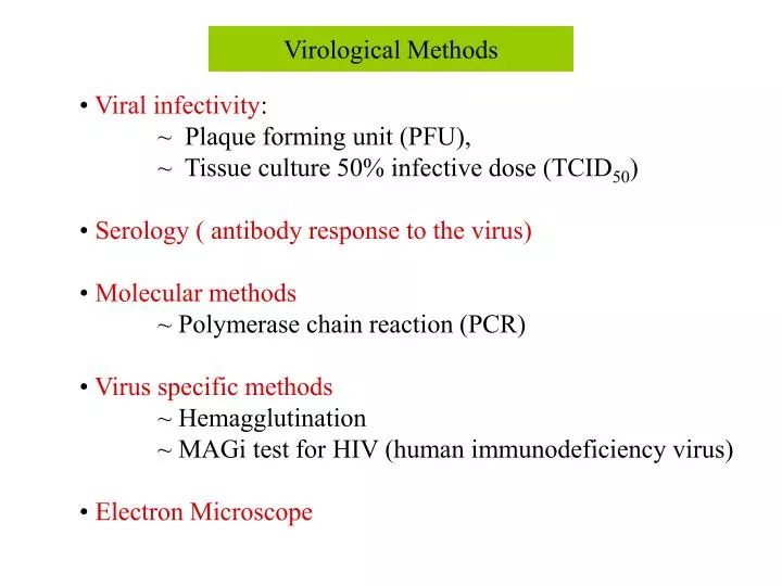 PPT - Virological Methods PowerPoint Presentation, free download - ID ...