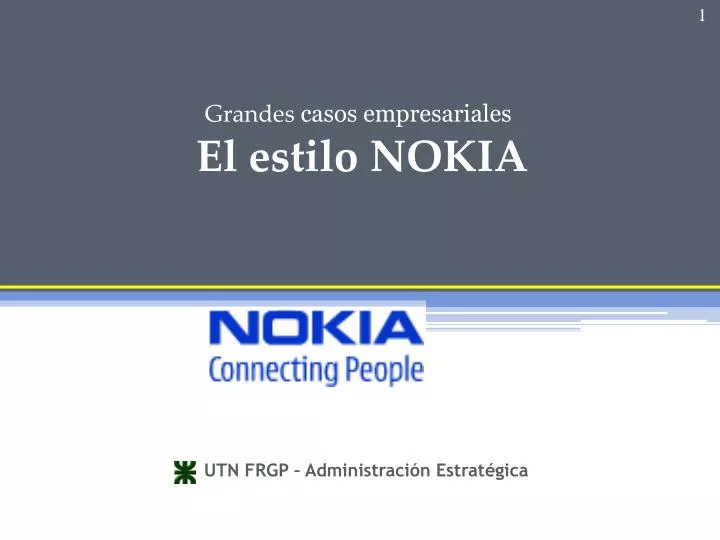 PPT - El estilo NOKIA PowerPoint Presentation, free download - ID:4441889
