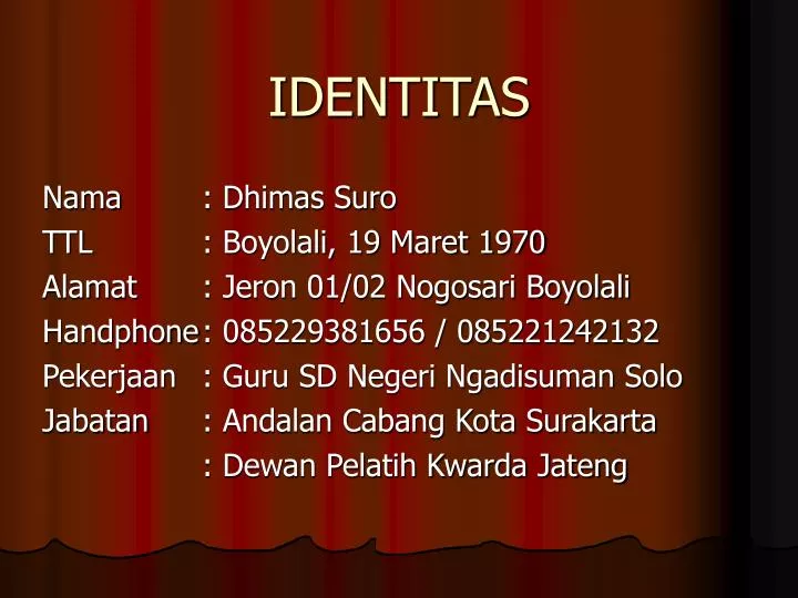 PPT - IDENTITAS PowerPoint Presentation, free download - ID:4442453