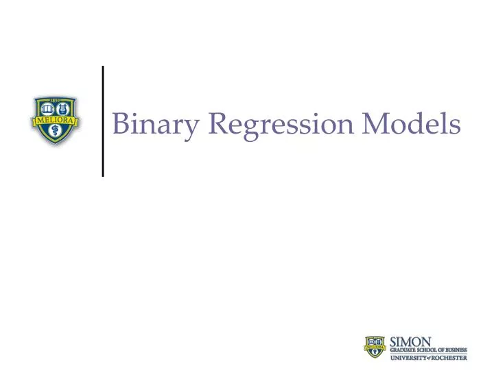 Ppt Binary Regression Models Powerpoint Presentation Free Download Id 4443427
