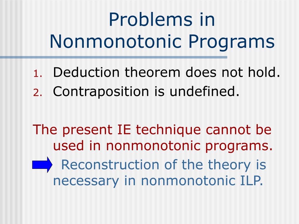 PPT - Inverse Entailment in Nonmonotonic Logic Programs PowerPoint ... PPT - Inverse Entailment in Nonmonotonic Logic Programs PowerPoint ...