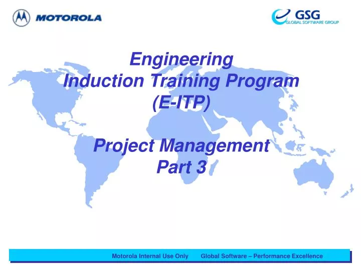 PPT - Engineering Induction Training Program (E-ITP) Project Management ...