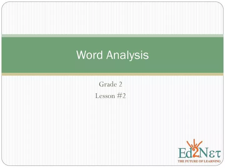 PPT - Word Analysis PowerPoint Presentation, free download - ID:4444480