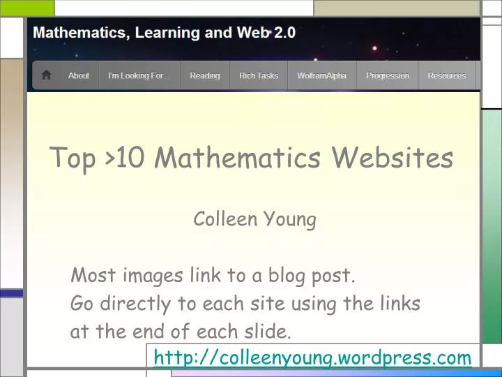 PPT - Top >10 Mathematics Websites PowerPoint Presentation, free ...