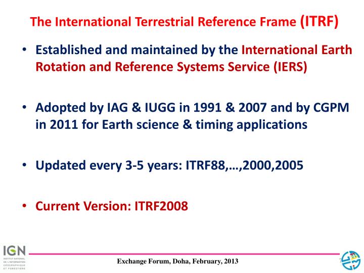 PPT - Chair: Zuheir Altamimi Head of the IERS ITRF Product Center ...