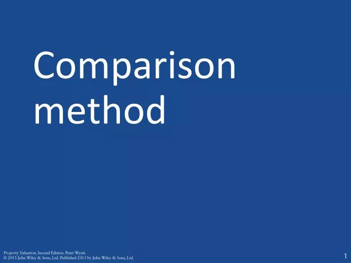 PPT - Comparison method PowerPoint Presentation, free download - ID:4445100