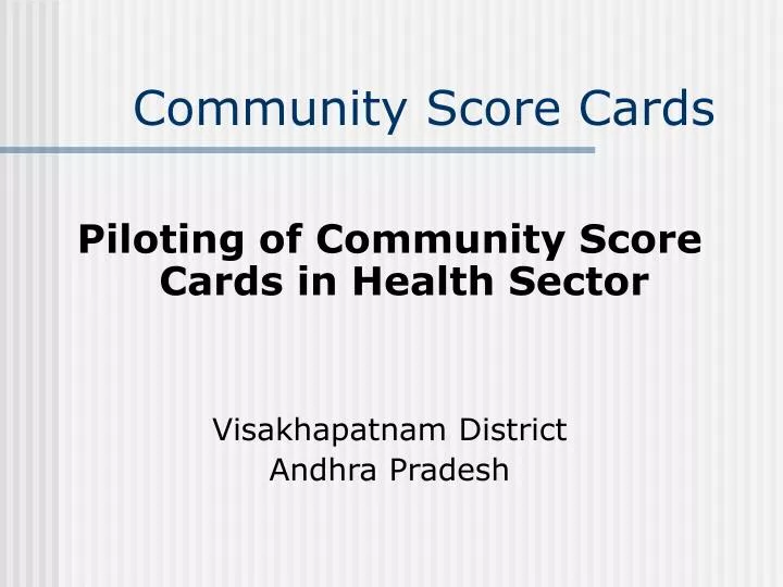 PPT - Community Score Cards PowerPoint Presentation, free download - ID ...