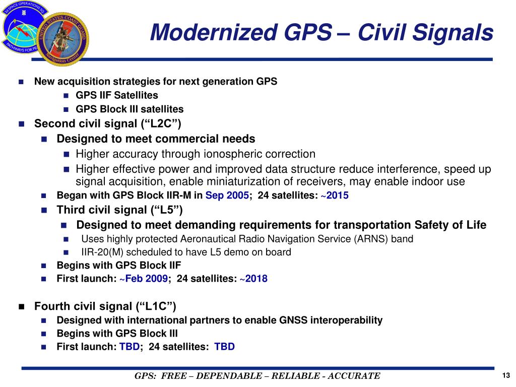 PPT - Brian Penick Chief, Civil GPS Liaison, USCG 2SOPS/GPSOC Civil ...