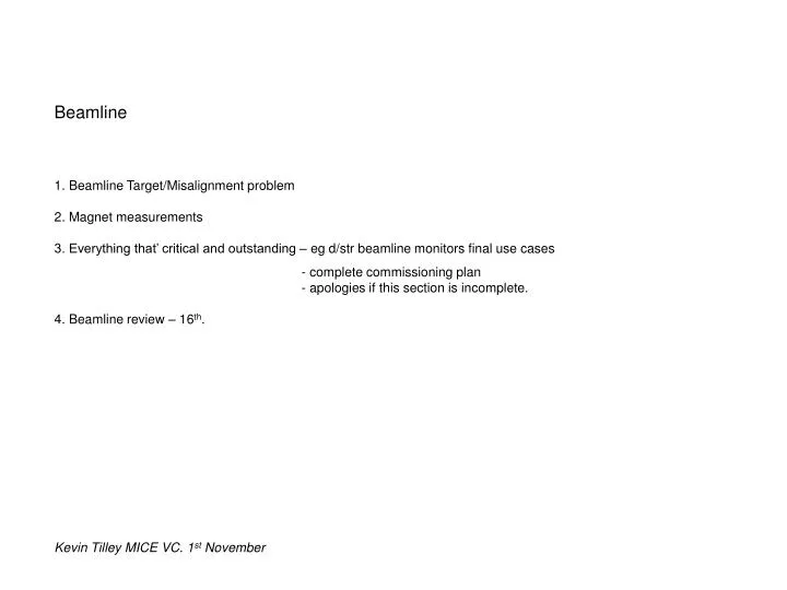 PPT - Beamline PowerPoint Presentation, free download - ID:4445880