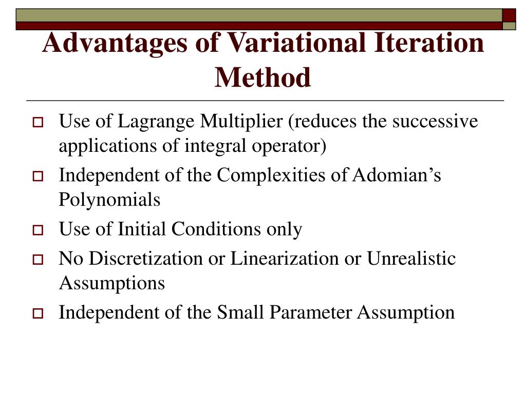 Ppt Modified Variational Iteration Method For Partial Differential