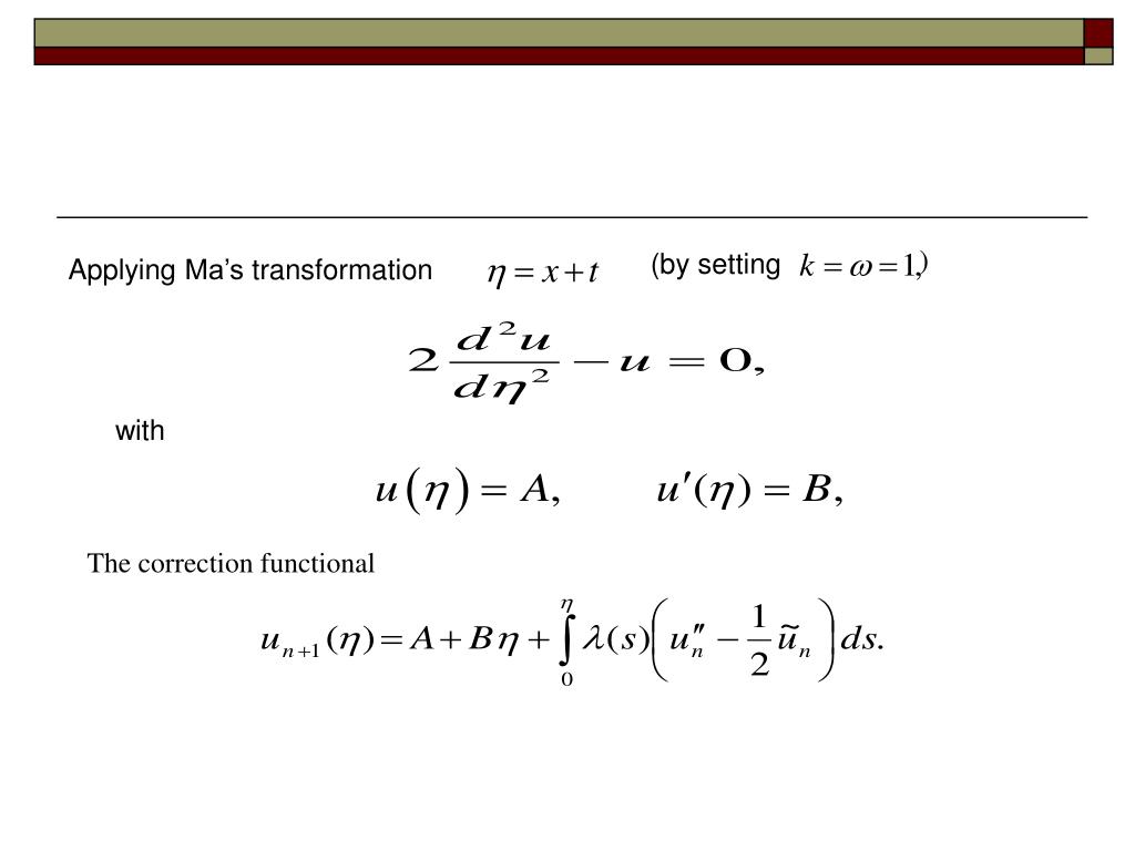 Ppt Modified Variational Iteration Method For Partial Differential
