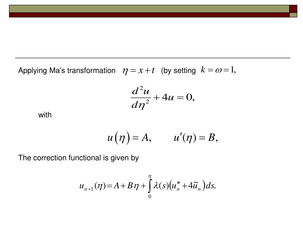 Ppt Modified Variational Iteration Method For Partial Differential