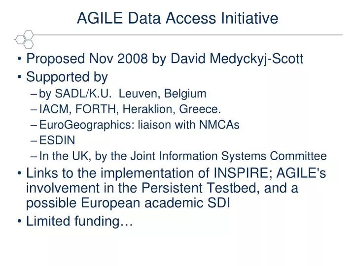 PPT - AGILE Data Access Initiative PowerPoint Presentation, free ...