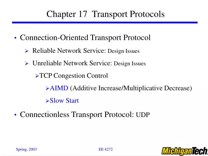 PPT - Chapter 17 Transport Protocols PowerPoint Presentation, free ...