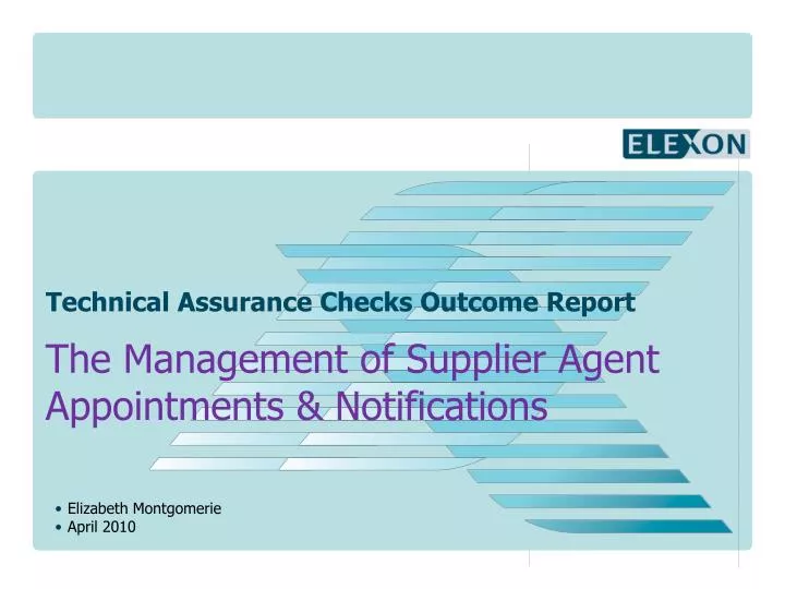 PPT - Technical Assurance Checks Outcome Report PowerPoint Presentation ...