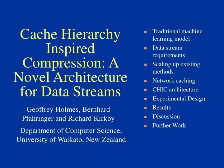 PPT - Cache Hierarchy Inspired Compression: A Novel Architecture for ...