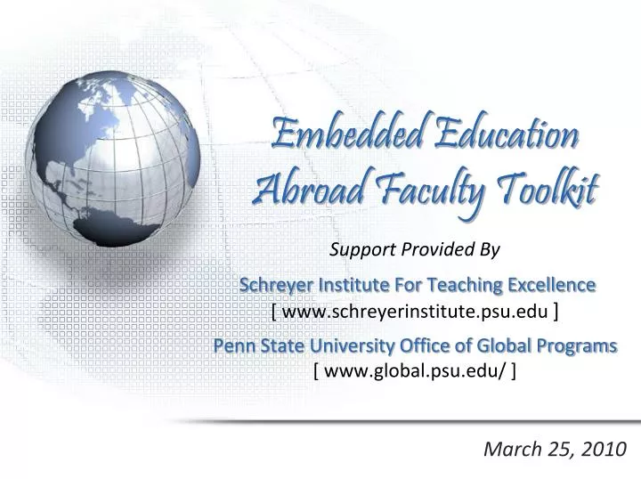 PPT - Embedded Education Abroad Faculty Toolkit PowerPoint Presentation ...