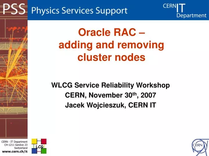 PPT - Oracle RAC – adding and removing cluster nodes PowerPoint ...