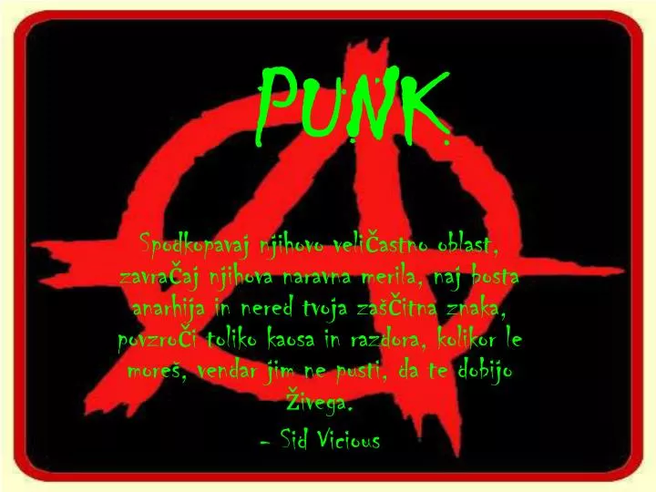PPT - PUNK PowerPoint Presentation, free download - ID:4451240