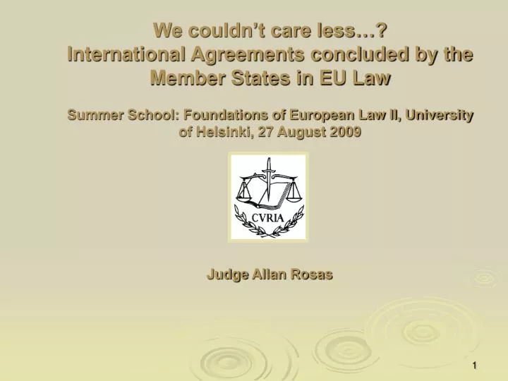 PPT - Judge Allan Rosas PowerPoint Presentation, free download - ID:4451894