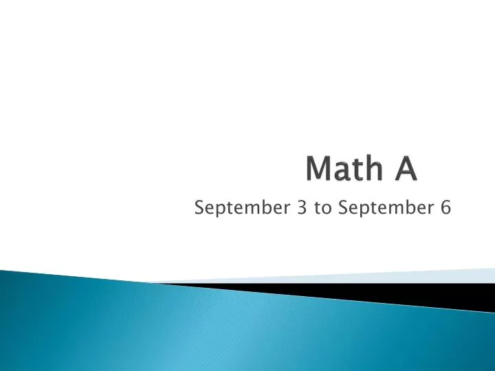 PPT - Math A PowerPoint Presentation, free download - ID:4452653