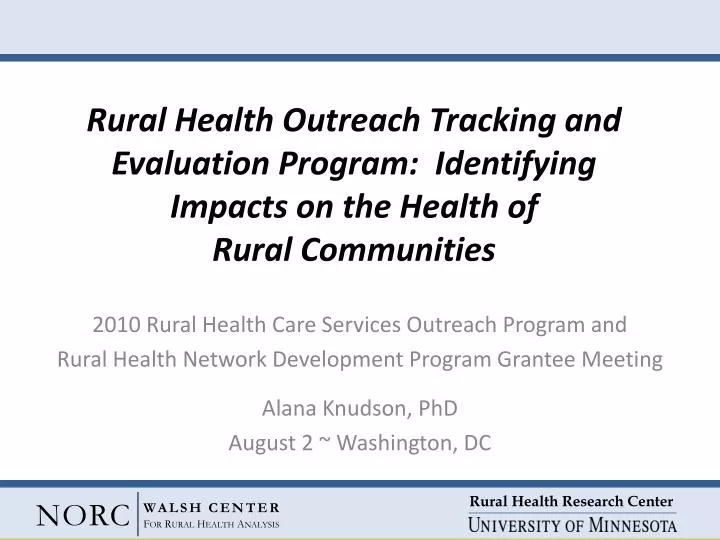 PPT - 2010 Rural Health Care Services Outreach Program and PowerPoint ...