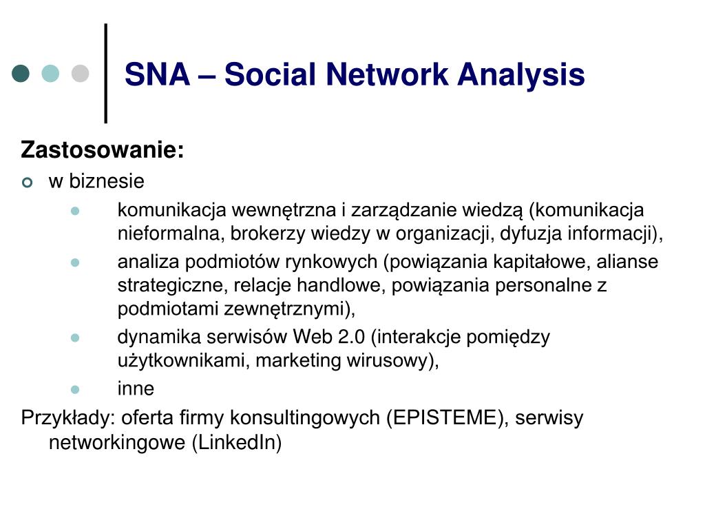 PPT - SNA innowacyjnym narzędziem pracy socjologa PowerPoint ...