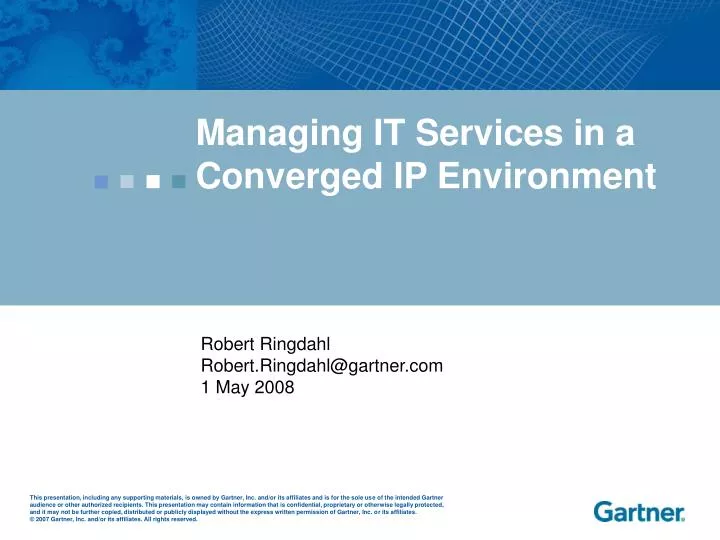 PPT - Managing IT Services in a Converged IP Environment PowerPoint ...